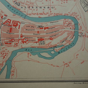 BERN Old Map of Bern Switzerland Original 1896 Antique French Print ...