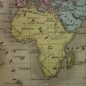 Antique WORLD Map 180 Years Old Map of the World 1838 Hand-colored ...