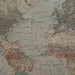 Large Old World Map About Winds and Climate Big Dated Print With Air ...