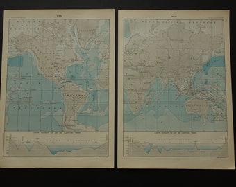 CHINA Old Map of China Original 1902 Antique French Print | Etsy