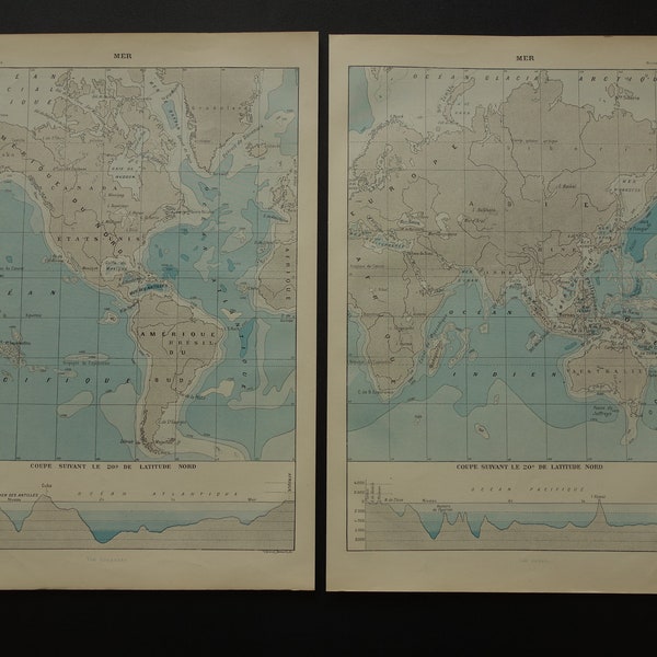 Maritime World Map - Etsy