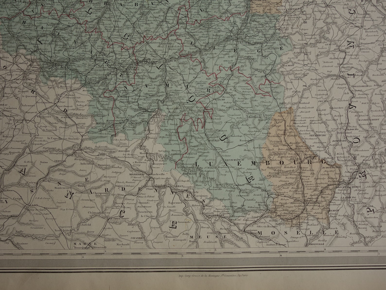 HOLLAND Old Map of the Netherlands and Belgium LARGE 1880 Original ...