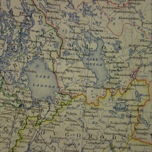 RUSSIA Large Antique Map of European R. Original 1878 Vintage - Etsy