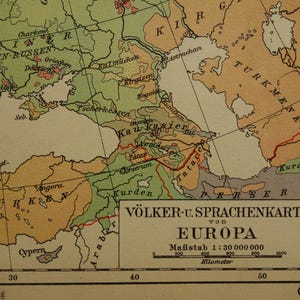 Old Language Map of Europe - Vintage Linguistics and Ethnology ...