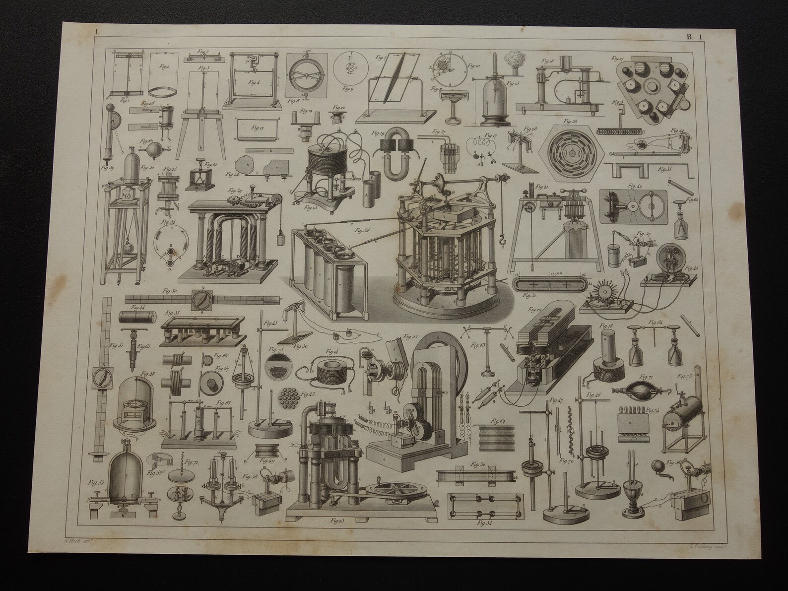 MAGNETISM Old Science Print 1849 Original Vintage Poster B/w - Etsy