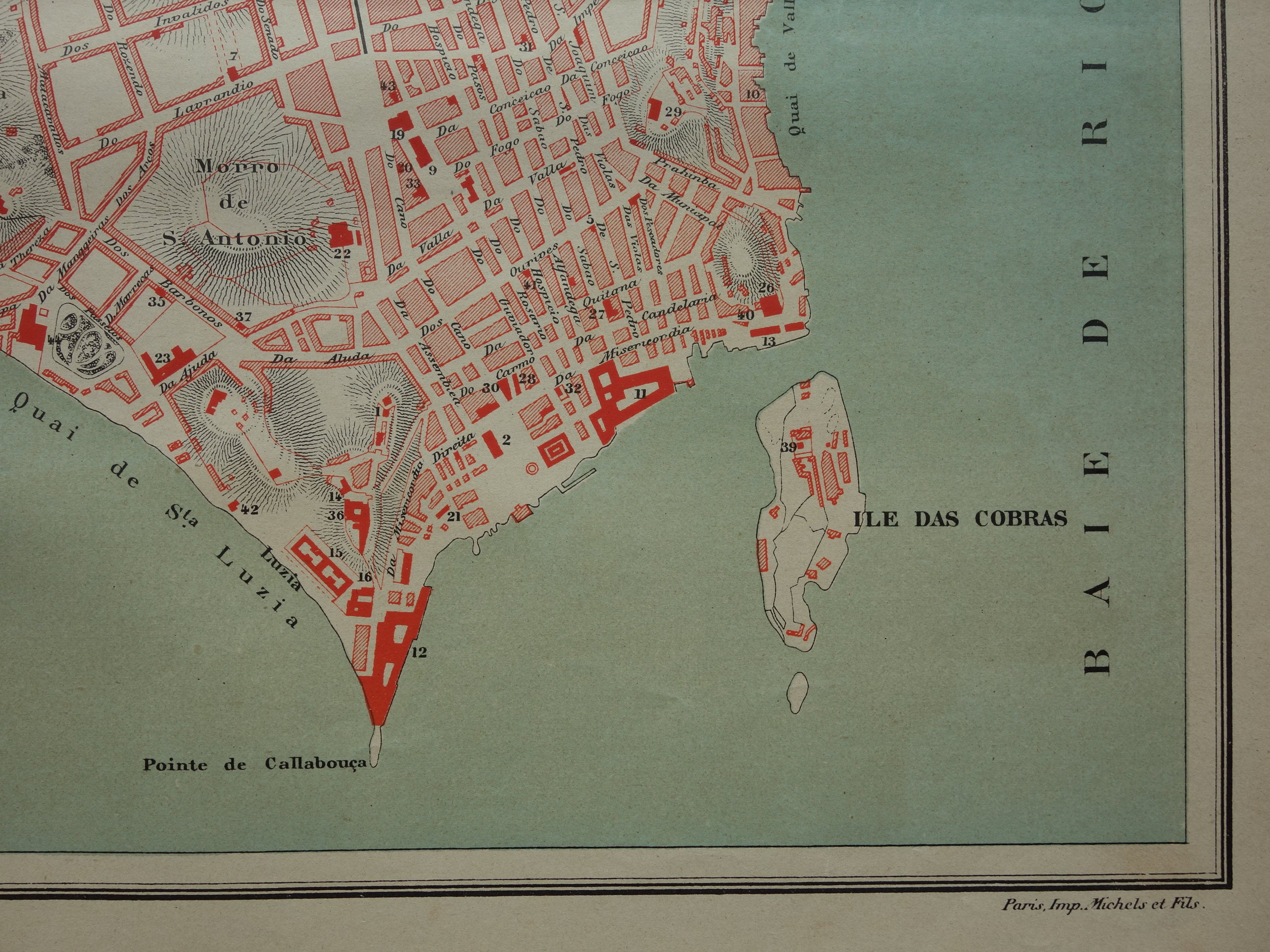 1896 Old Map of Rio De Janeiro Brazil Original Large Antique - Etsy