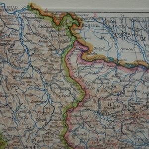 BULGARIA Old Map of Bulgaria Antique Print About Bulgarian Area Sofia ...