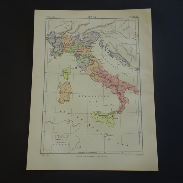 Italy 1797 Vintage Poster - Etsy