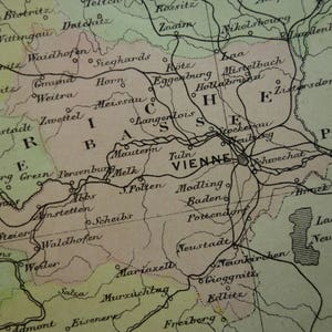 Austria Czechia old map of Cisleithania 1896 original old | Etsy