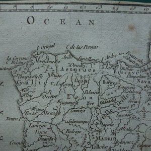 1793 SPAIN Antique Map of Spain Portugal Original 230 Years Old Print ...