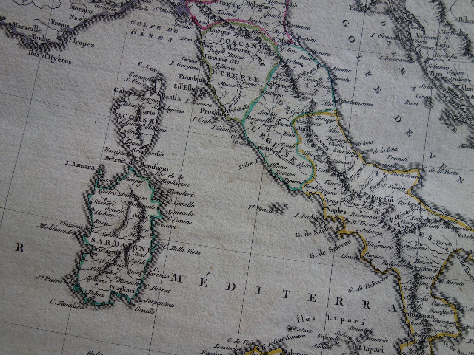 ITALY Antique Map 200+ Years Old Map of Italy - Pinkerton 1804 Hand ...
