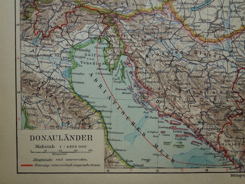 Old Map of the Balkans 1928 Original Antique Poster About - Etsy