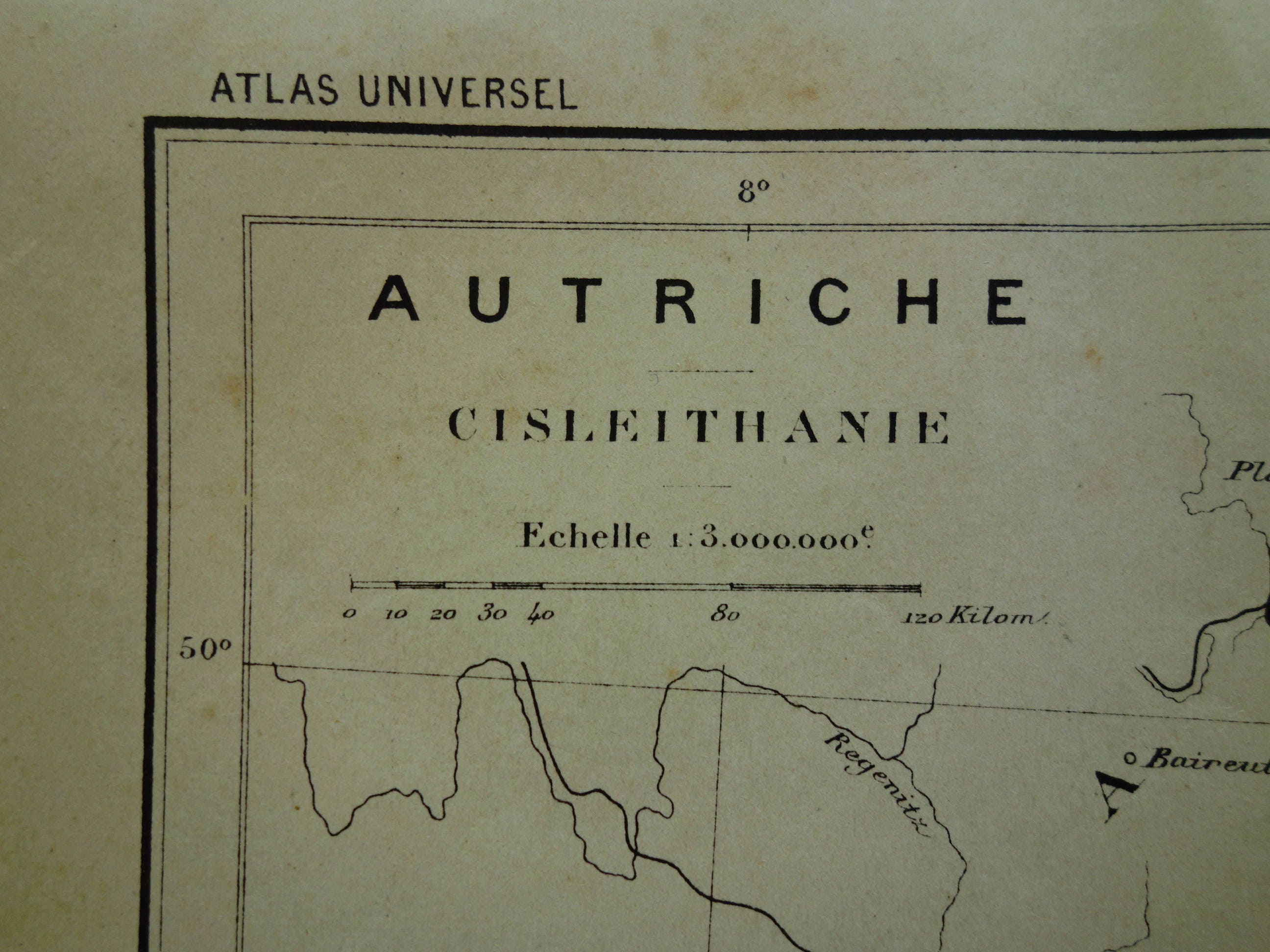 Austria Czechia old map of Cisleithania 1896 original old | Etsy