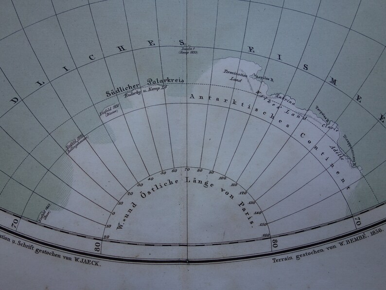 160 Years Old World Map Original Antique Very Large Print - Etsy