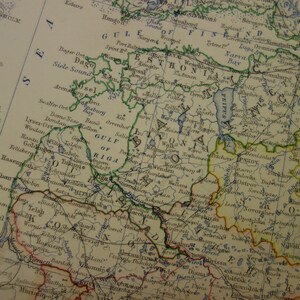 RUSSIA Large Antique Map of European R. Original 1878 Vintage - Etsy