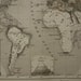 1849 Original Antique World Map Old Worldmap About Crops - Etsy