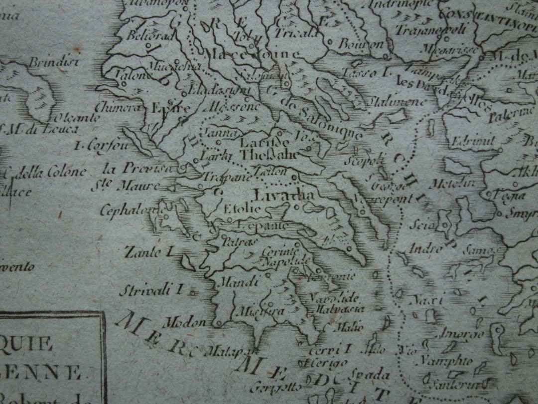1793 BALKANS Antique Map of European Turkey Original 230+ Years Old ...
