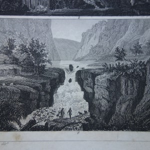 Antique GEOLOGY Print of Caves Rock Formation 175+ Years Old Natural ...