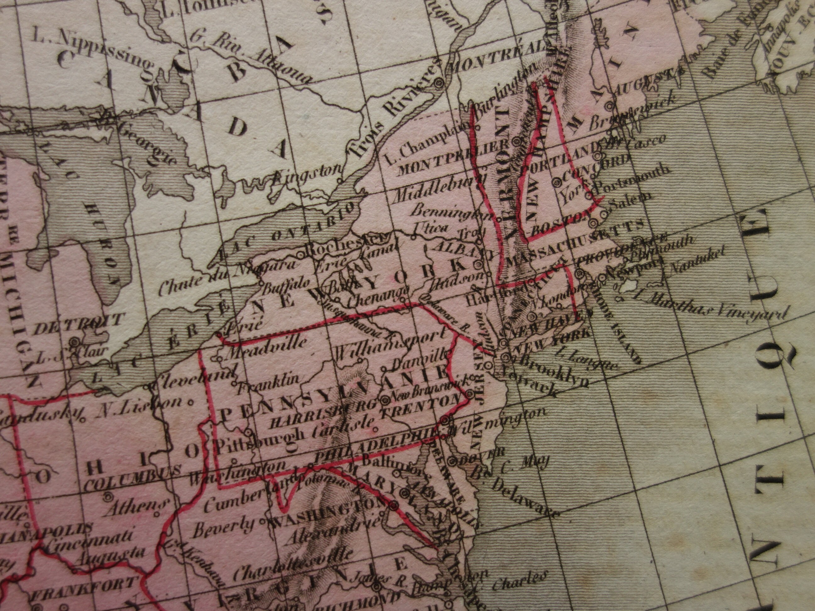 USA Vintage Map of US 1838 Antique French Print About the - Etsy UK