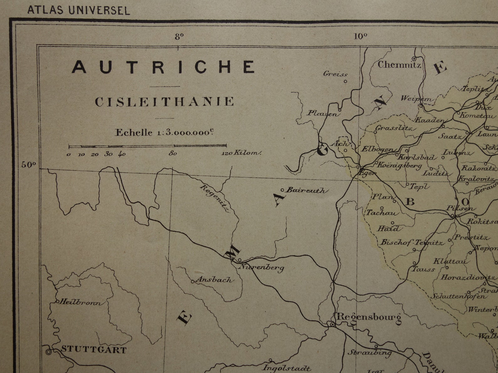 Austria Czechia Old Map of Cisleithania 1896 Original Old - Etsy