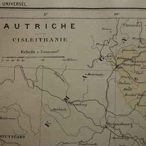 Austria Czechia Old Map of Cisleithania 1896 Original Old - Etsy