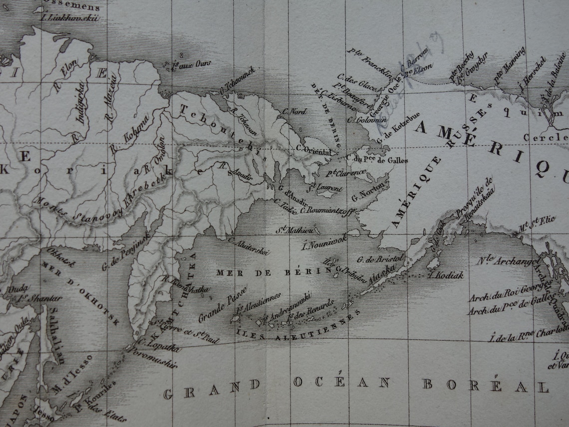 WORLD Map LARGE 1830 Original Antique Print of the World in Mercator's ...