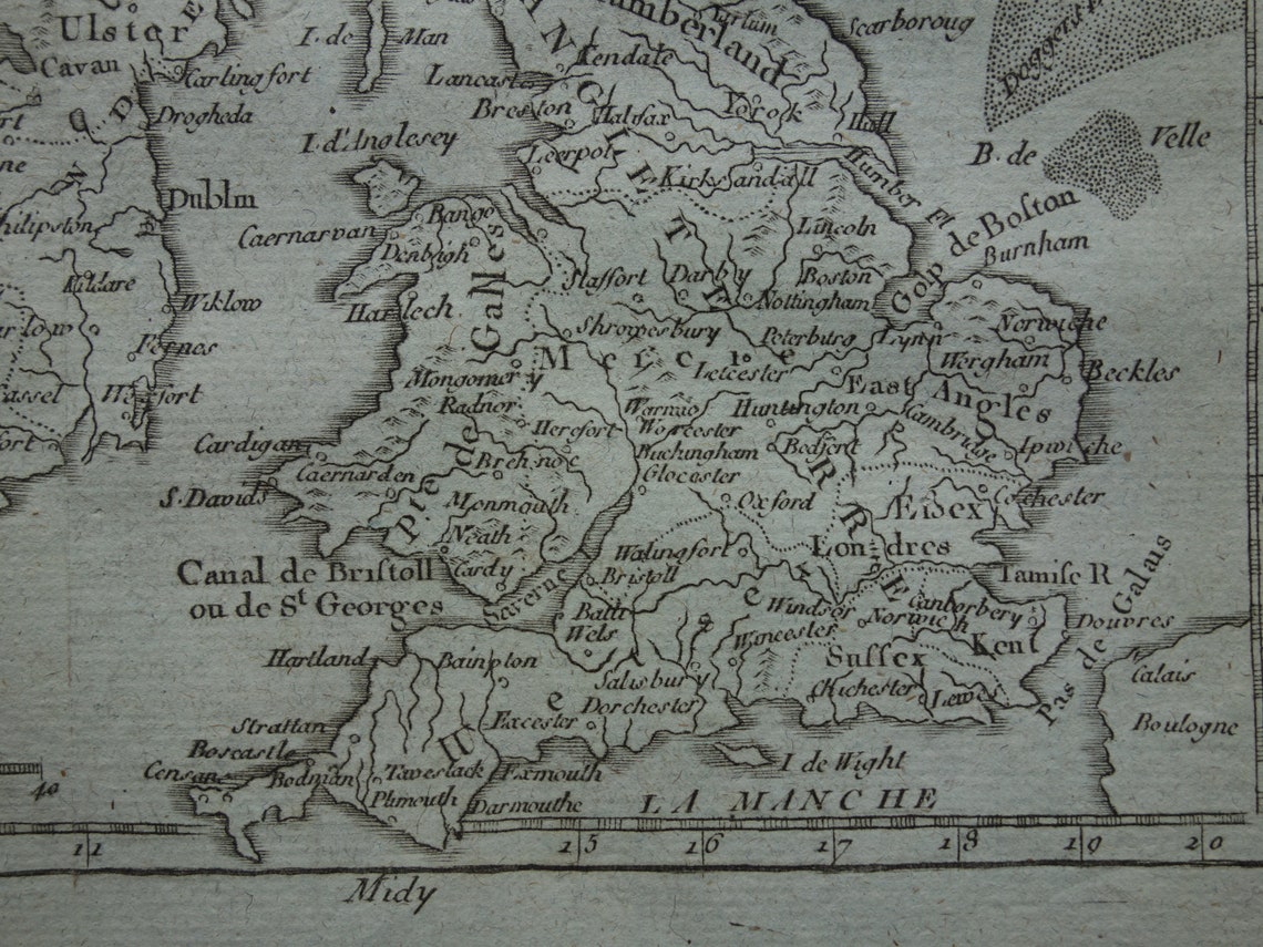 1793 British Isles Antique Map of England Ireland Original 230+ Years ...