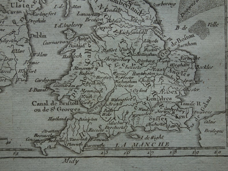 1793 British Isles Antique Map of England Ireland Original - Etsy