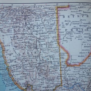 Old Map of South Africa 1928 Original Vintage Print About Namibia ...