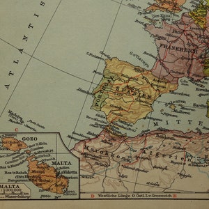 EUROPE Old Map of Europe 1931 Original Vintage Political Print of ...