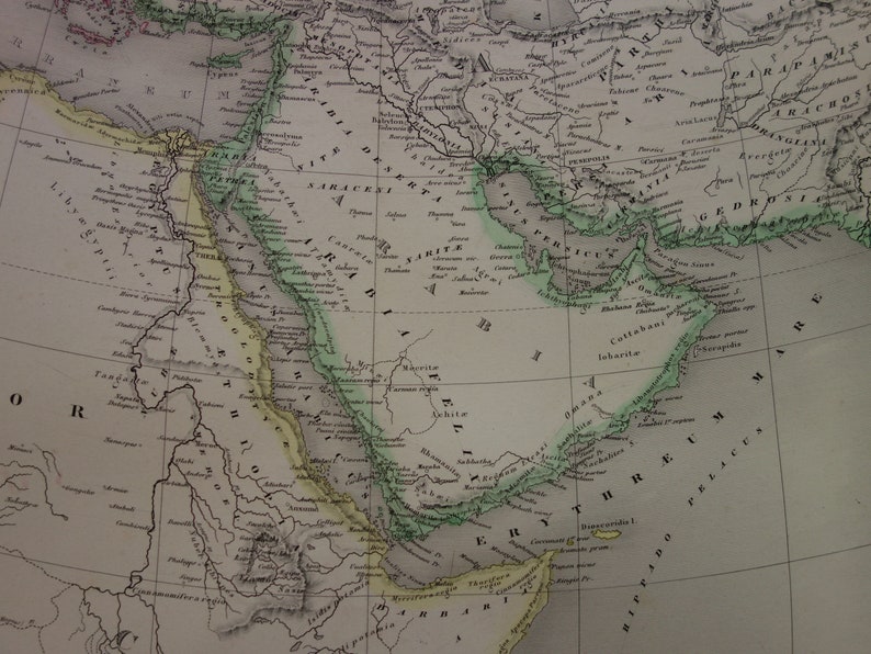 WORLD Map of Classic World LARGE 1863 Antique Old Poster Greek - Etsy