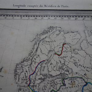 EUROPE Old History Map 1840 Original Antique Hand-colored Print of ...