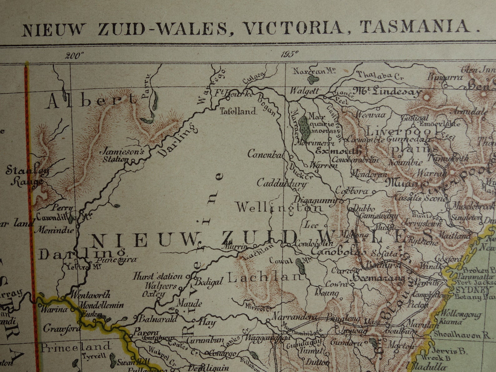 AUSTRALIA Old Map of Australia 1882 Original Antique Print About ...