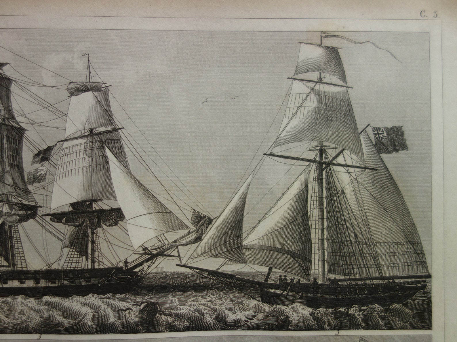 1856 SHIPS old print of ship design antique poster pictures | Etsy