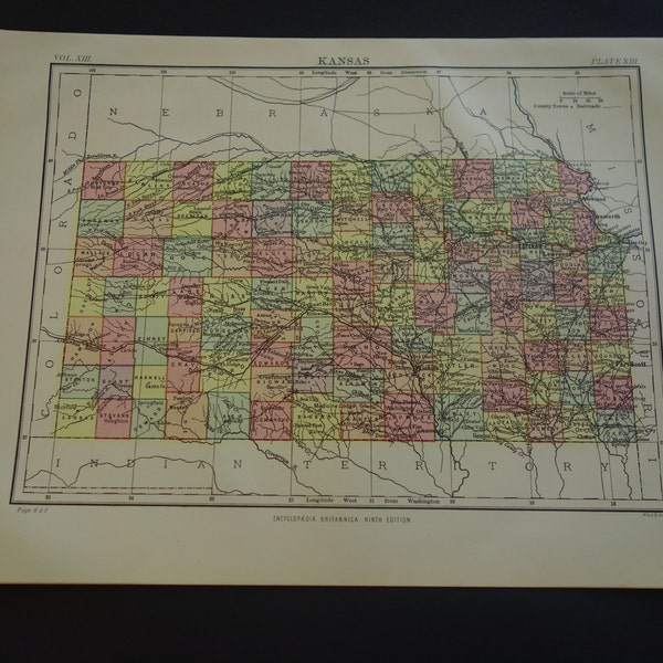 Antique Map of Kc - Etsy