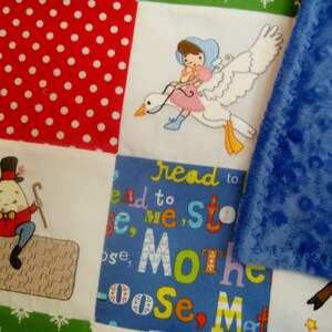 MADE TO ORDER Mother Goose Embroidered Patchwork Baby Quilt With ...