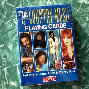 Deadstock 90’s Stars of Country Music Collectible Playing Cards - Etsy