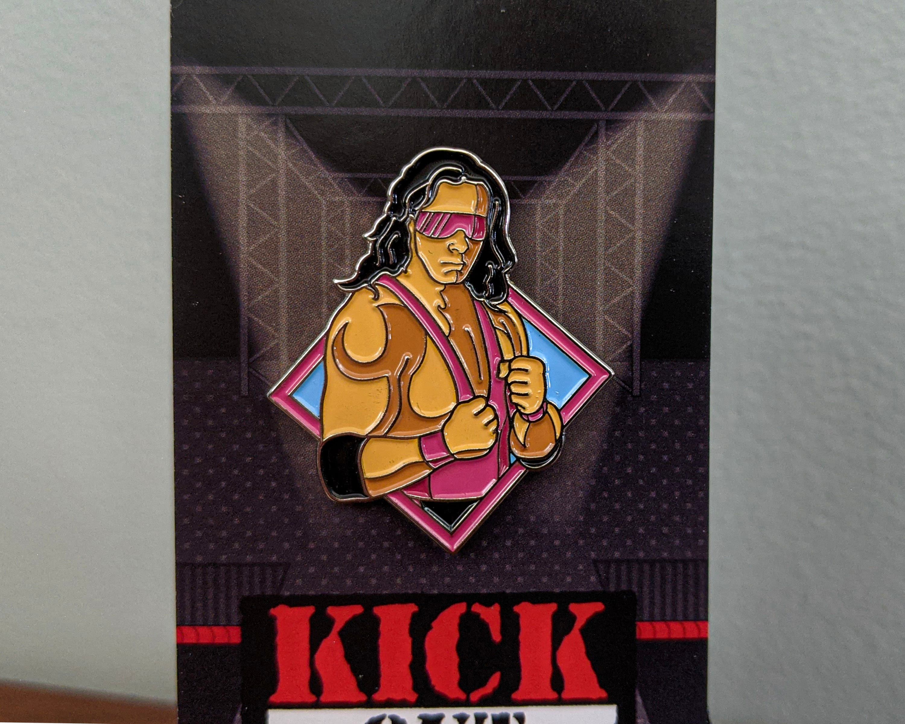 90s Wrestler Pin Pink and Black Wrestler - Etsy