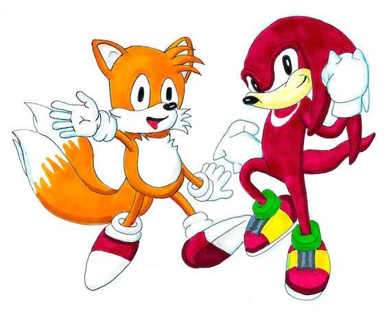 Tails and Knuckles Digital Art Print 8.5x11 | Etsy