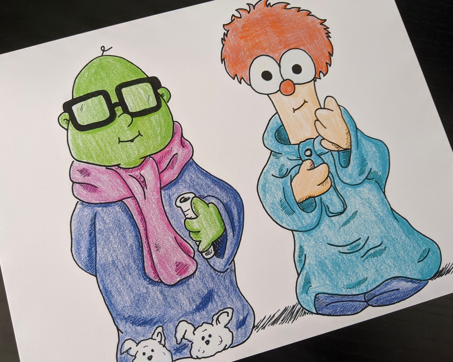 Bunsen Honeydew & Beaker Art Print 8.5x11 - Etsy
