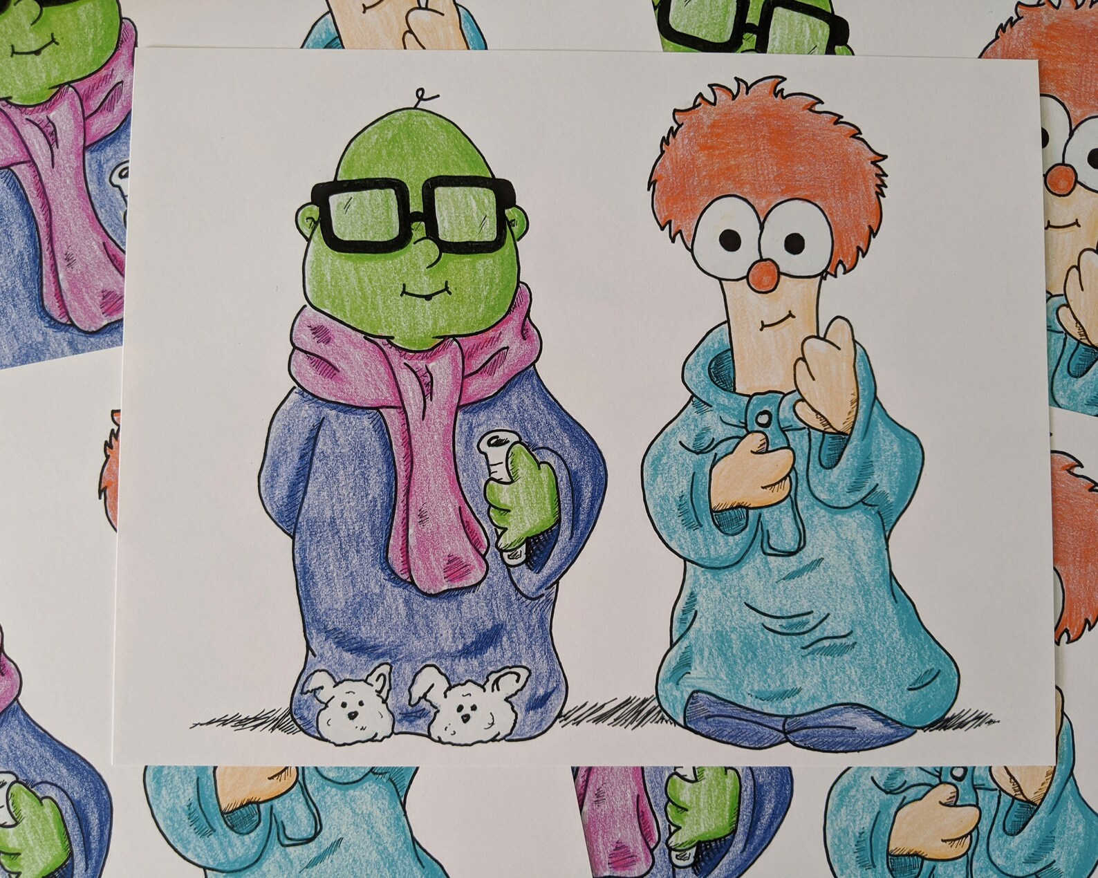 Bunsen Honeydew & Beaker Art Print 8.5x11 - Etsy Australia