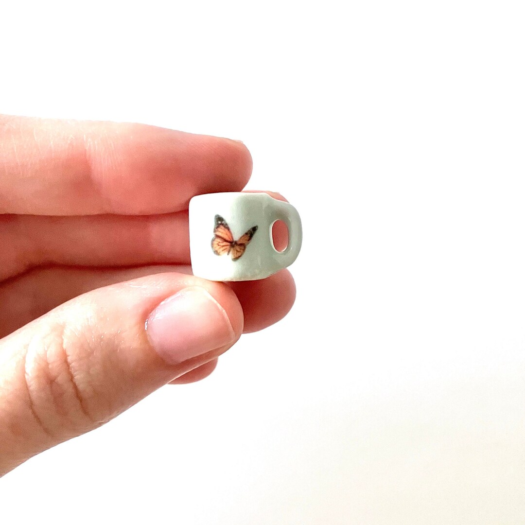 Tiny Mug/monarch Mug/monarch Butterfly/ Miniature Mugs/ Miniature ...