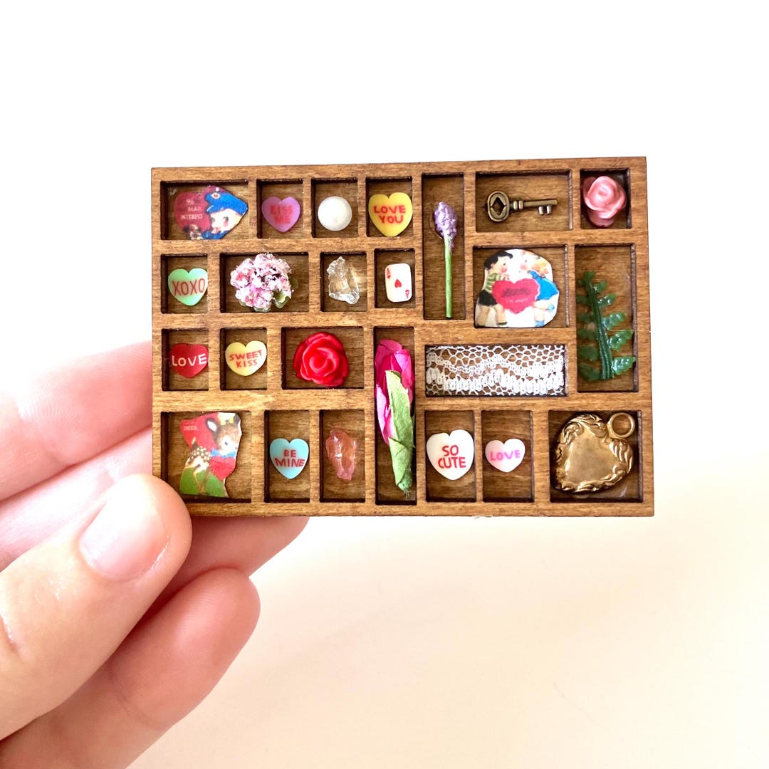 World's Tiniest Printer's Tray/ Miniature Valentine/ Valentine's/ Mini ...
