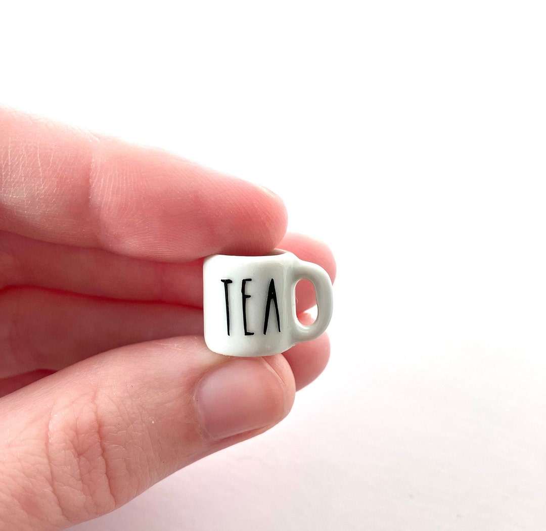 Tiny Tea Mug/ Miniature Mugs/ Miniature Tea Mug/ Tiny Mug/ Dollhouse Mugs/ Miniatures/ Rae Dunn ...