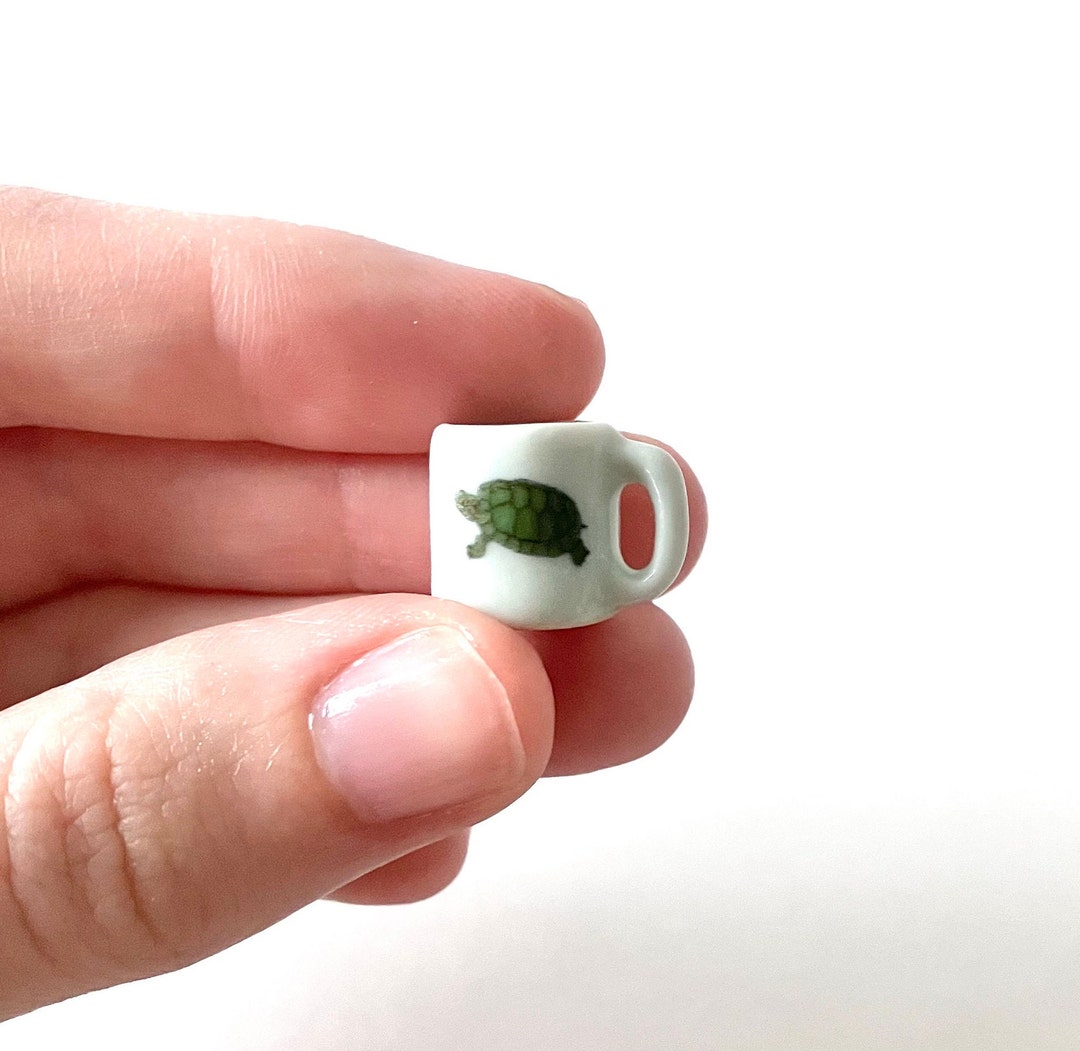 Tiny Mug/turtle Mug/ Turtle/ Miniature Mugs/ Miniature Coffee Mug/ Tiny Mug - Etsy