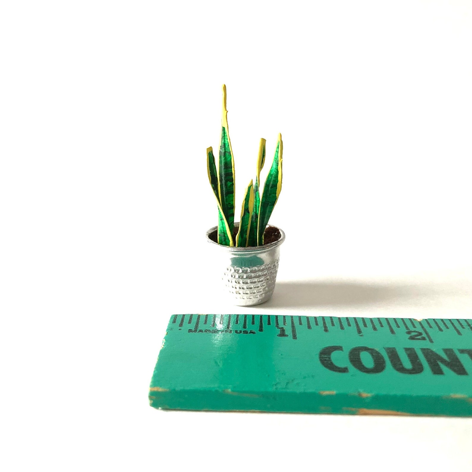 Miniature Snake Plant/ Tiny Snake Plant/ Tiny Faux Plant/ Mini Plant ...