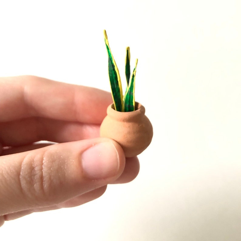 Miniature Snake Plant/ Tiny Snake Plant/ Tiny Faux Plant/ Mini Plant ...