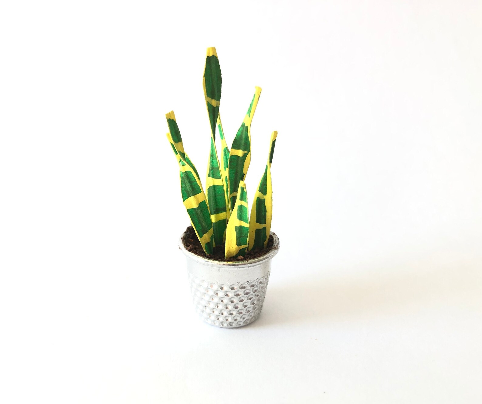 Miniature snake plant/ Tiny snake plant/ Tiny faux plant/ Mini | Etsy