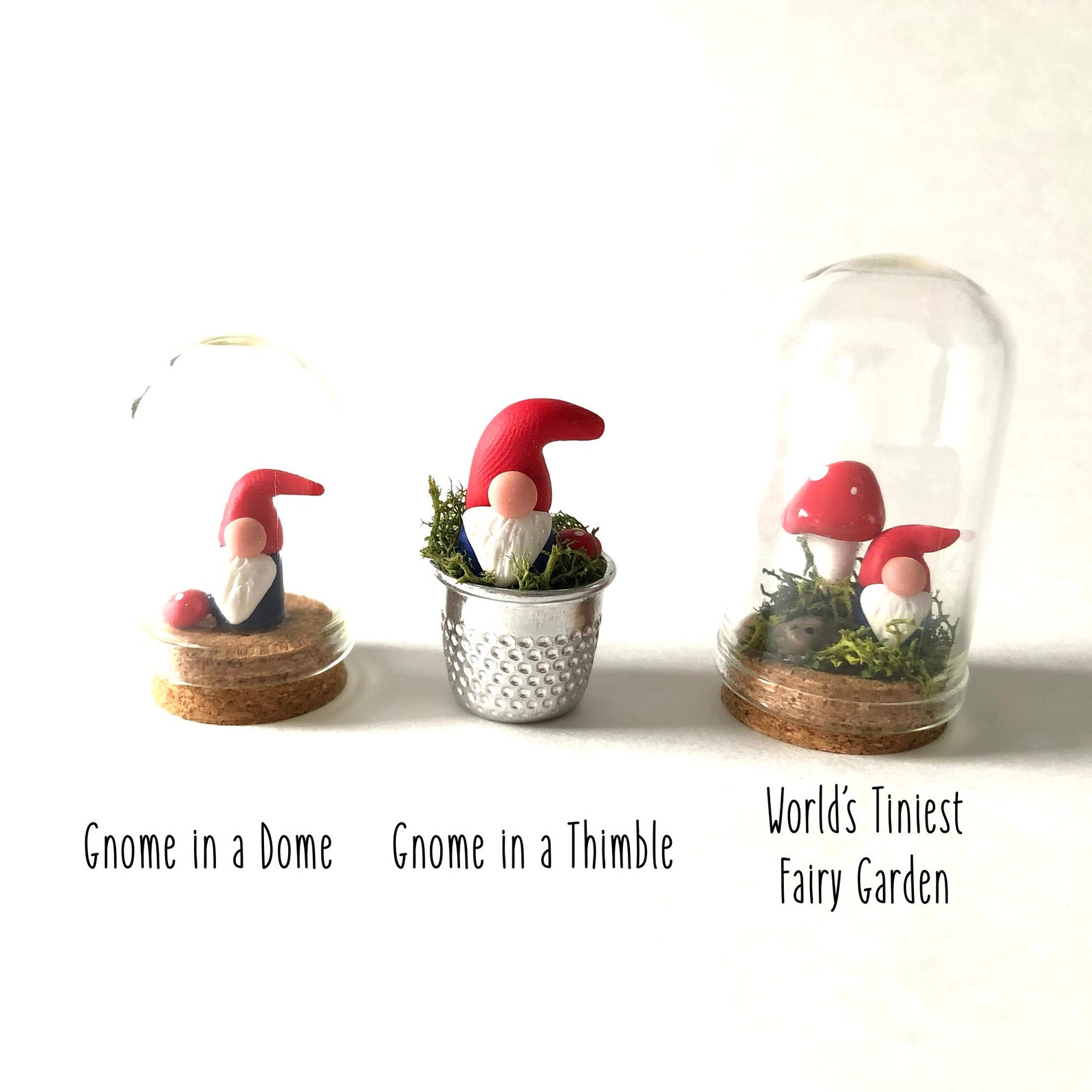 Gnome in a Dome/ Tiny Gnome/ Mini Gnome/ Fairy Garden/ Cute | Etsy