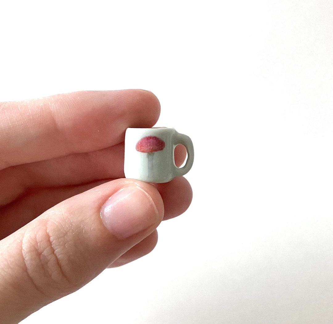 Tiny Mug/ Mushroom Mug/ Mushroom/ Miniature Mugs/ Miniature Coffee Mug ...
